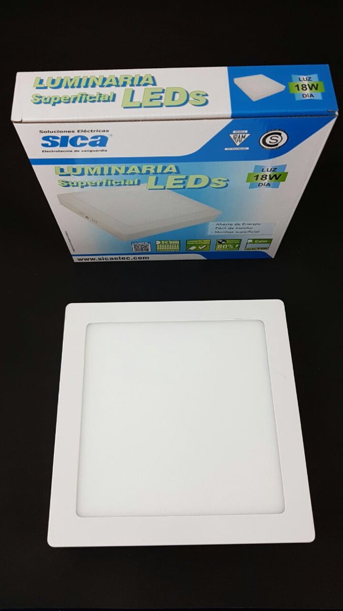 SUPERFICIAL LED CUADRADO 18W LD - San Vicente Construcciones